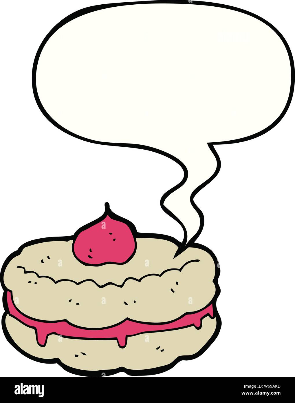 cartoon biscuit with speech bubble Stock Vector Image & Art - Alamy