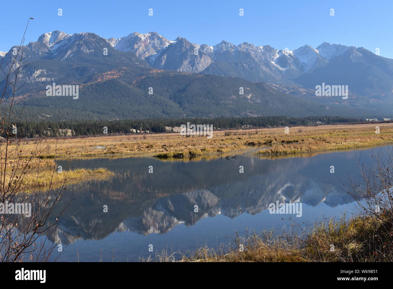The headwaters of the Columbia River as it meanders through BC's ...