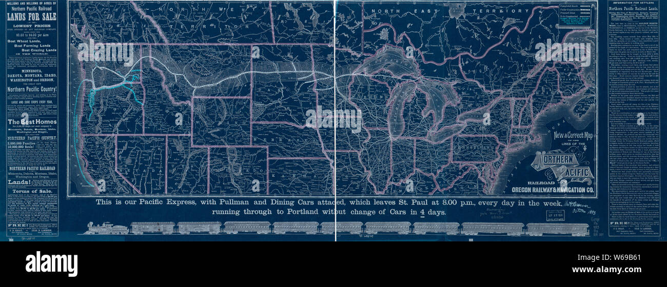 0334 Railroad Maps New and correct map of the lines of the Northern ...
