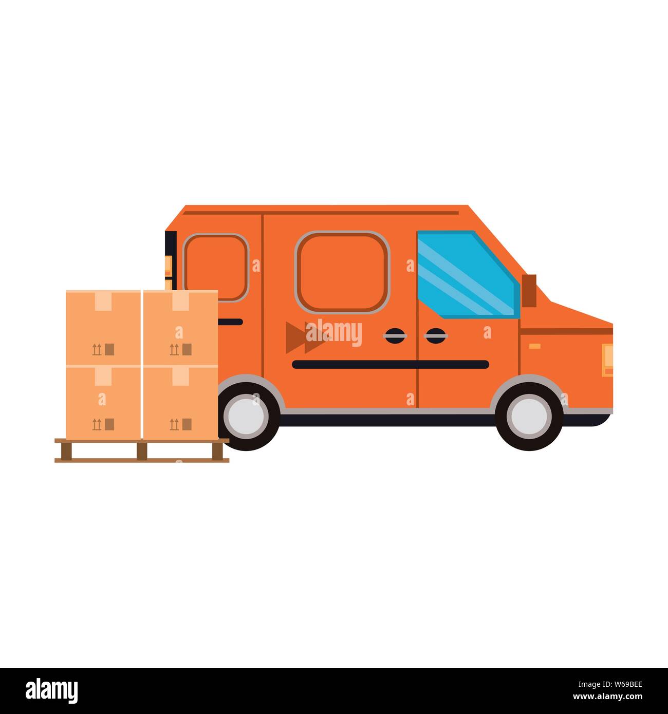 shipping logistic delivery cargo cartoon Stock Vector Image & Art - Alamy