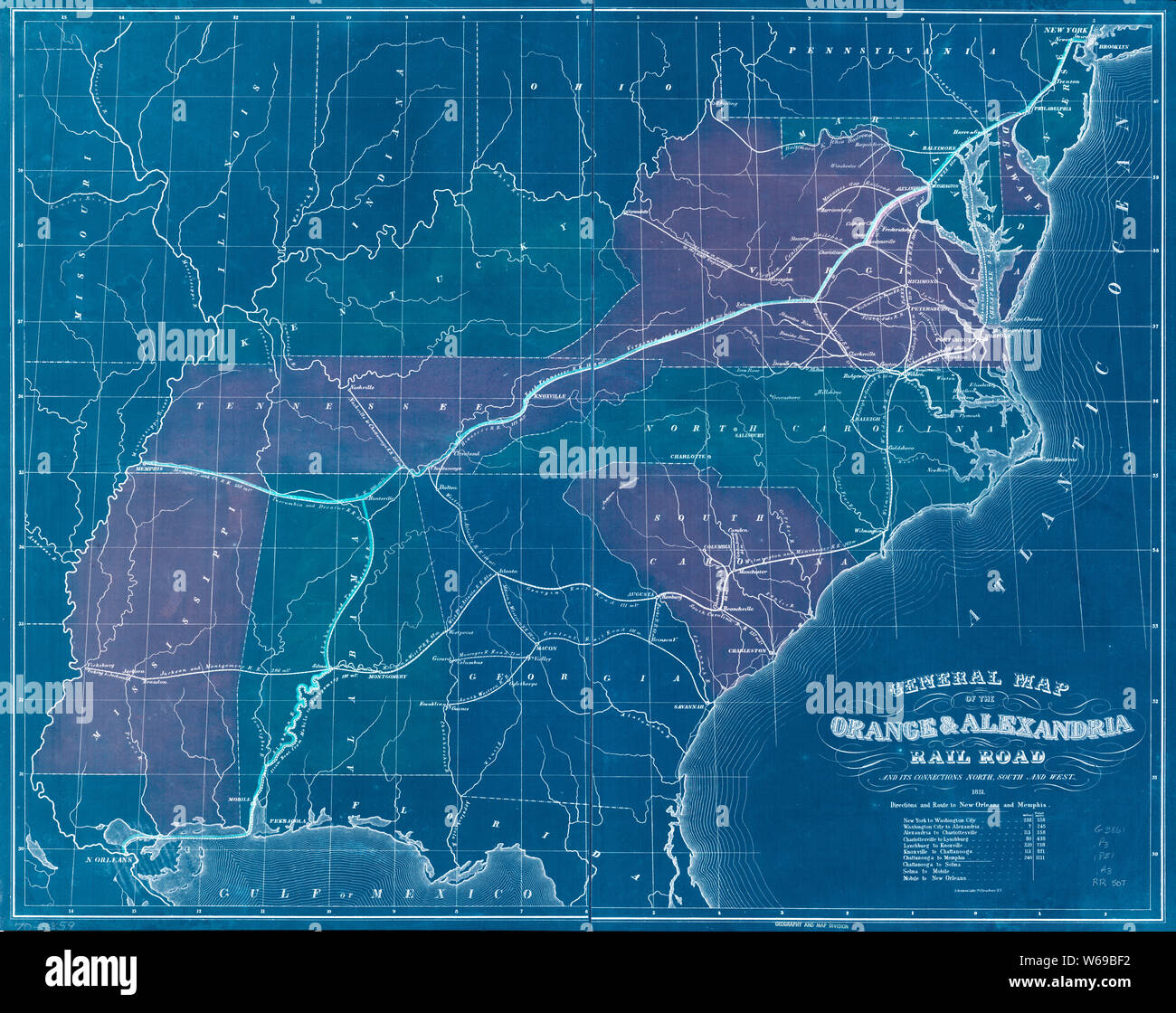 0339 Railroad Maps General map of the Orange Alexandria Rail Road and ...