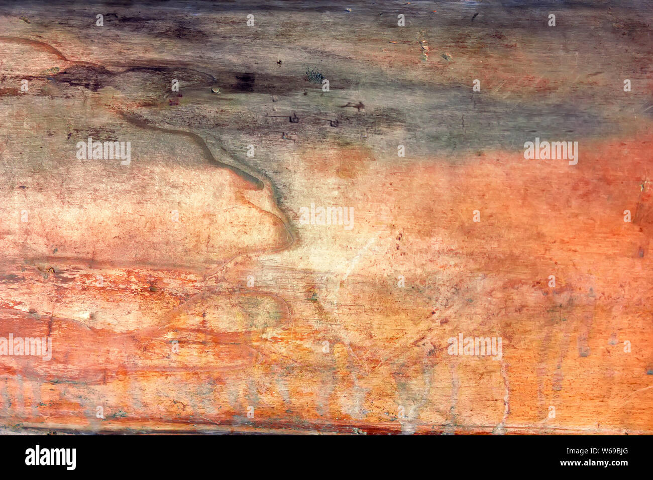 Close-up of surface of log without bark. Texture of an dead tree trunk ...