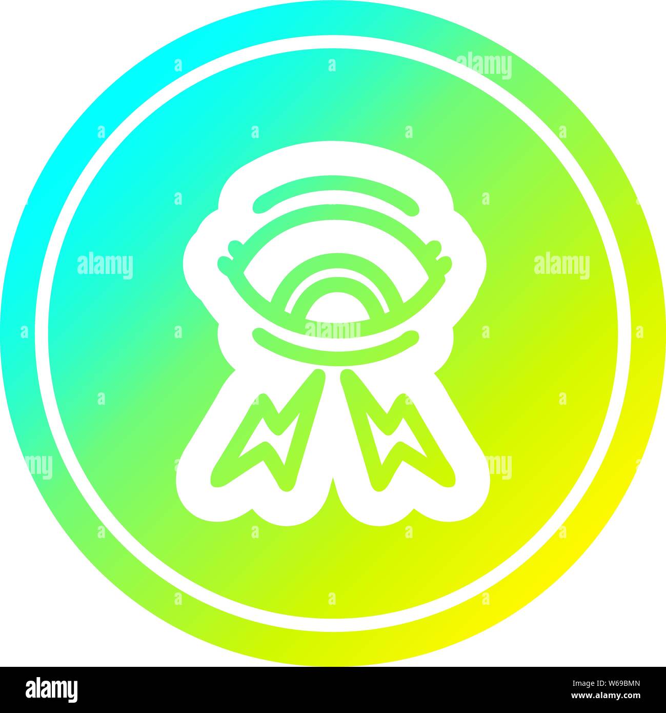 mystic eye circular icon with cool gradient finish Stock Vector Image & Art - Alamy