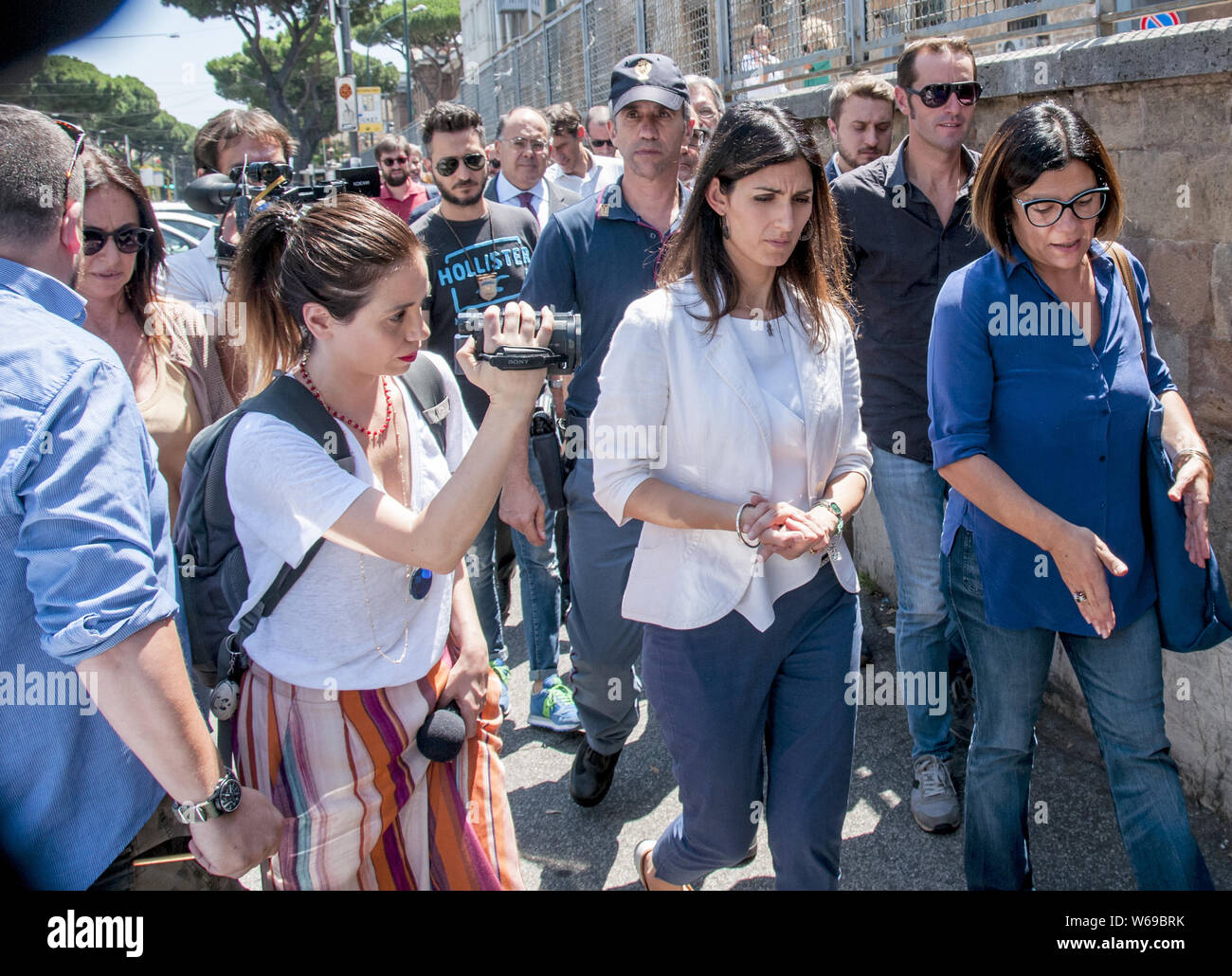 Rome, Italy. 31st July, 2019. The mayor of Rome, Virginia Raggi ...