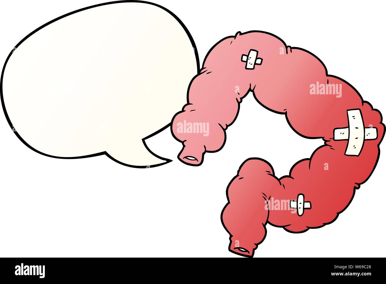 cartoon colon with speech bubble in smooth gradient style Stock Vector ...