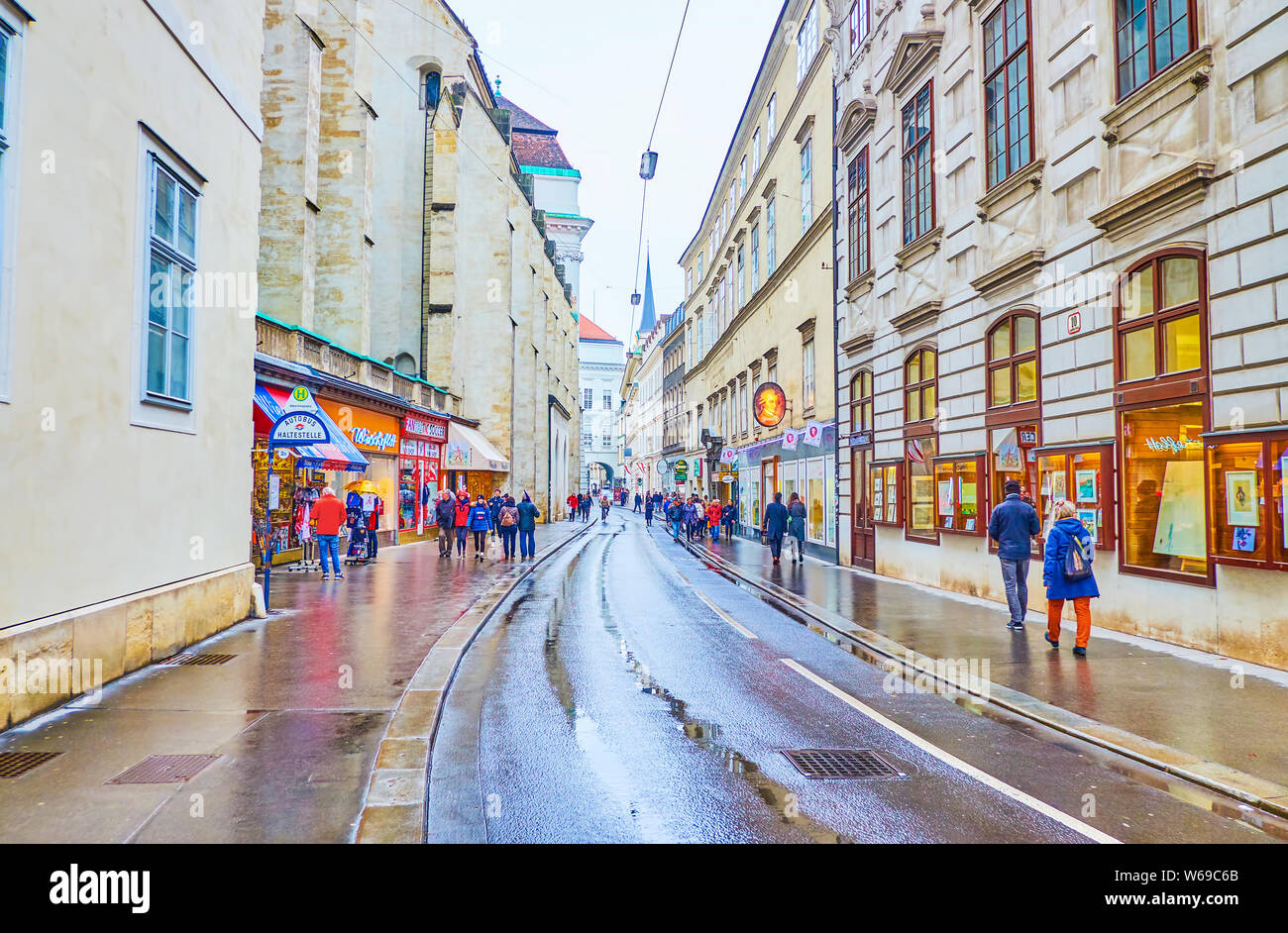 VIENNA, AUSTRIA - MARCH 2, 2019: The Inner Stadt, the oldest district ...