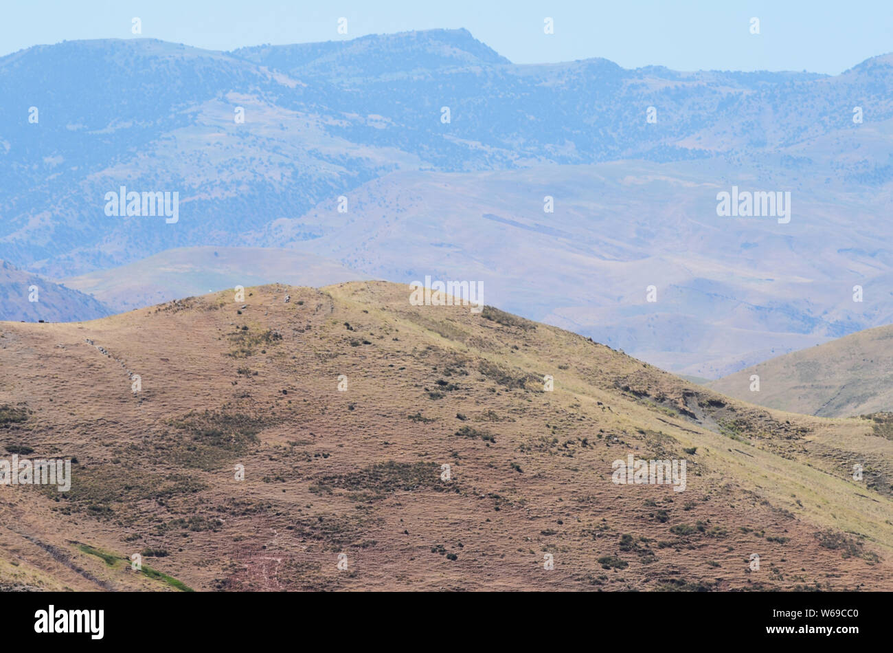 Arid landscapes in the Hissar mountains, a nature reserve within the ...