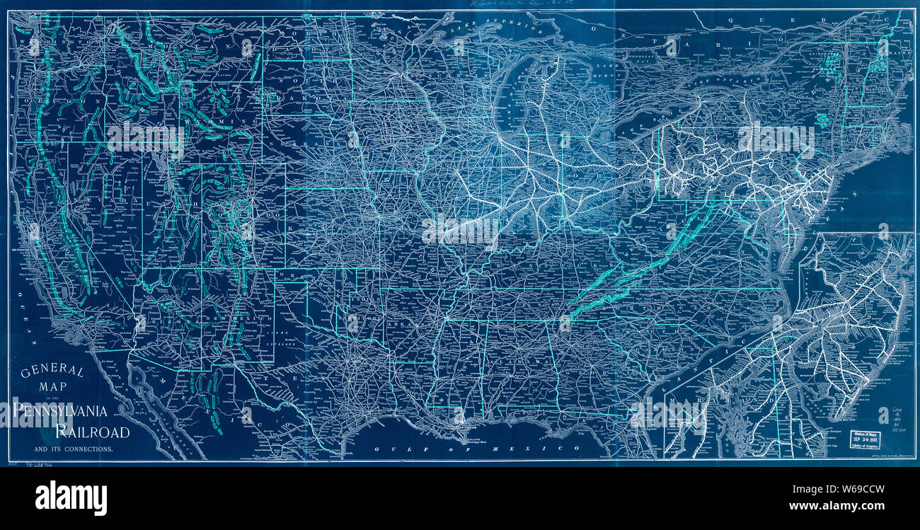 0351 Railroad Maps General map of the Pennsylvania Railroad and its ...