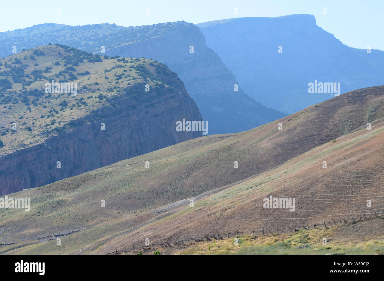 Arid landscapes in the Hissar mountains, a nature reserve within the ...