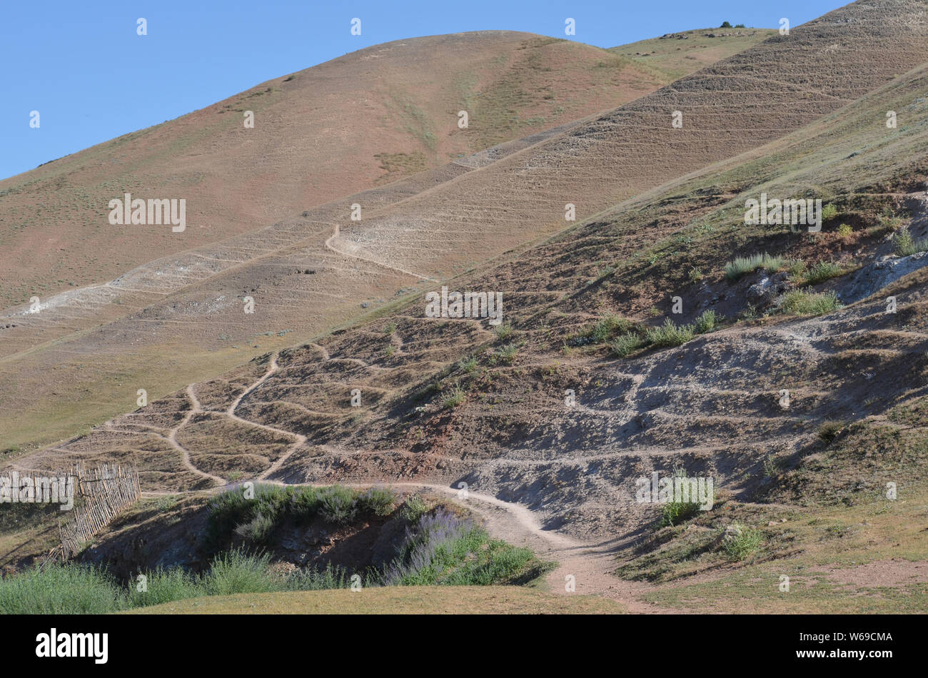 Arid landscapes in the Hissar mountains, a nature reserve within the ...