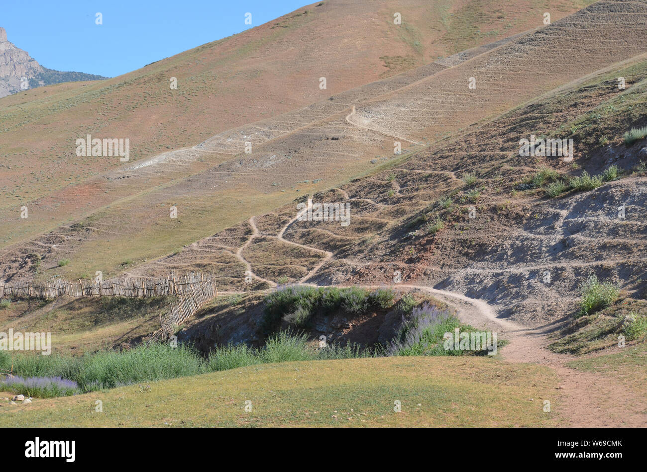Arid landscapes in the Hissar mountains, a nature reserve within the ...