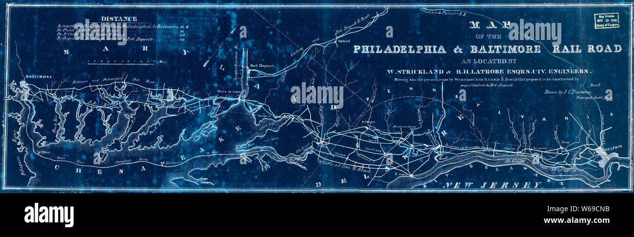 Philadelphia road map hi-res stock photography and images - Alamy