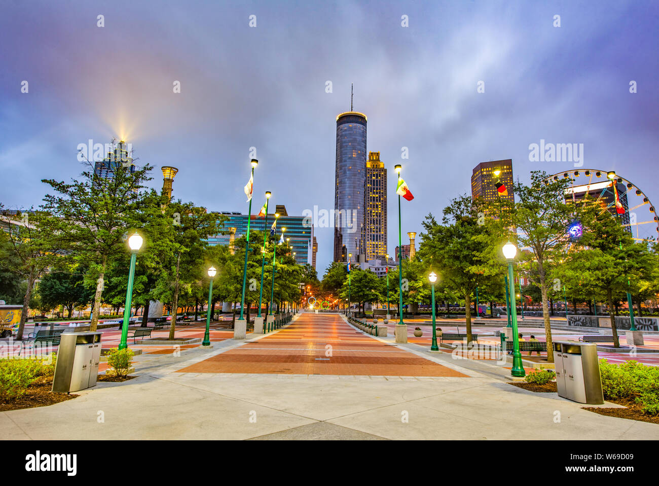 Centennial Park in Downtown Atlanta Georgia GA Stock Photo - Alamy