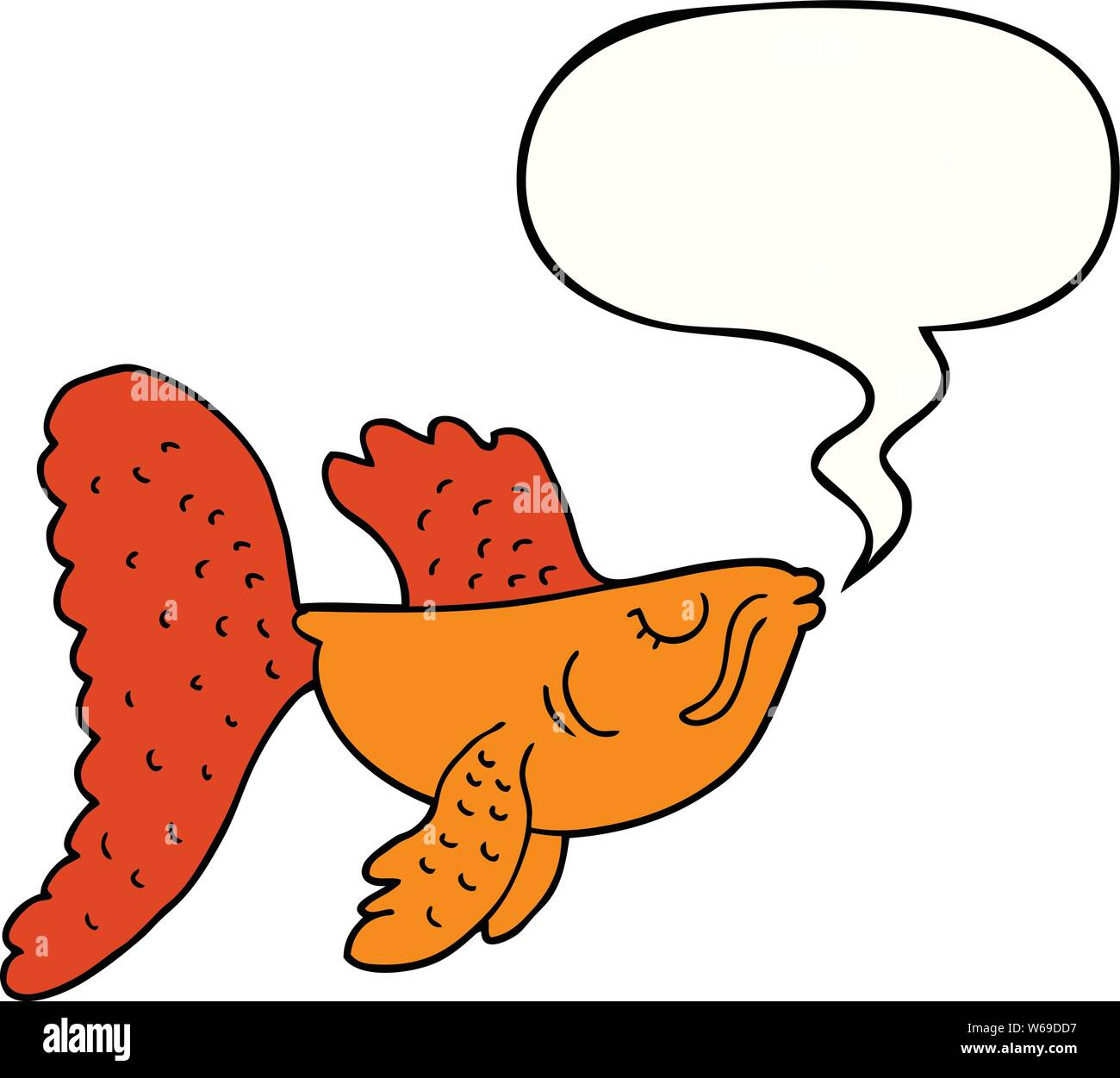 cartoon chinese fighting fish with speech bubble Stock Vector Image ...