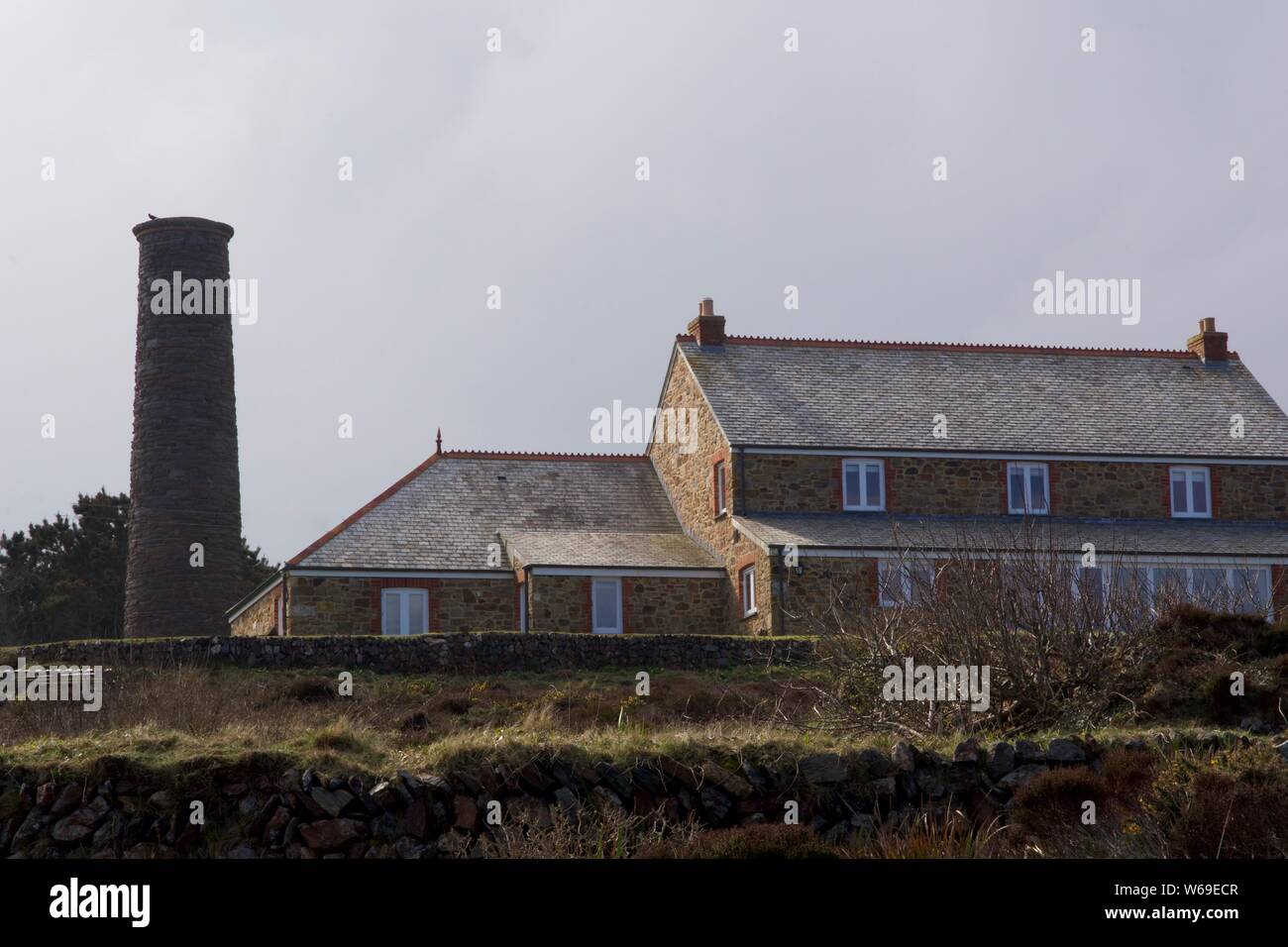 Luxury Stone House by an Old Tin Mining Boiler House Chimney. St Agnes ...