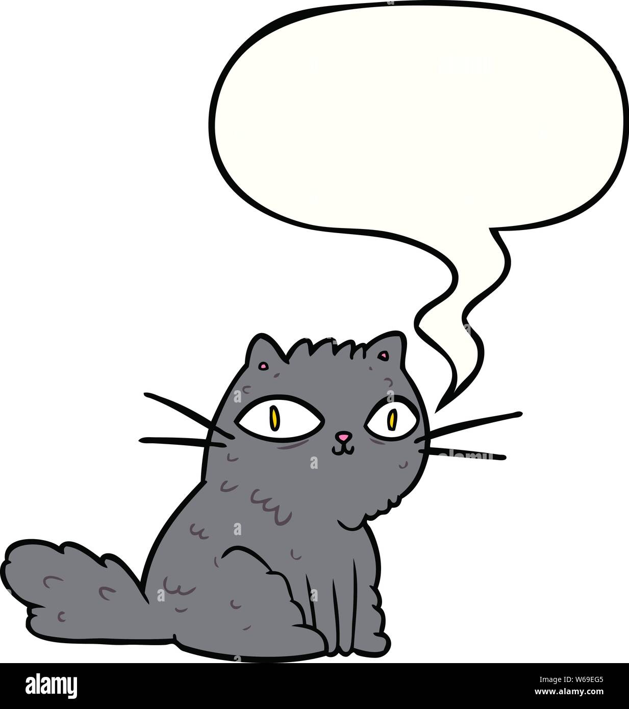 Cat looking right Stock Vector Images - Alamy