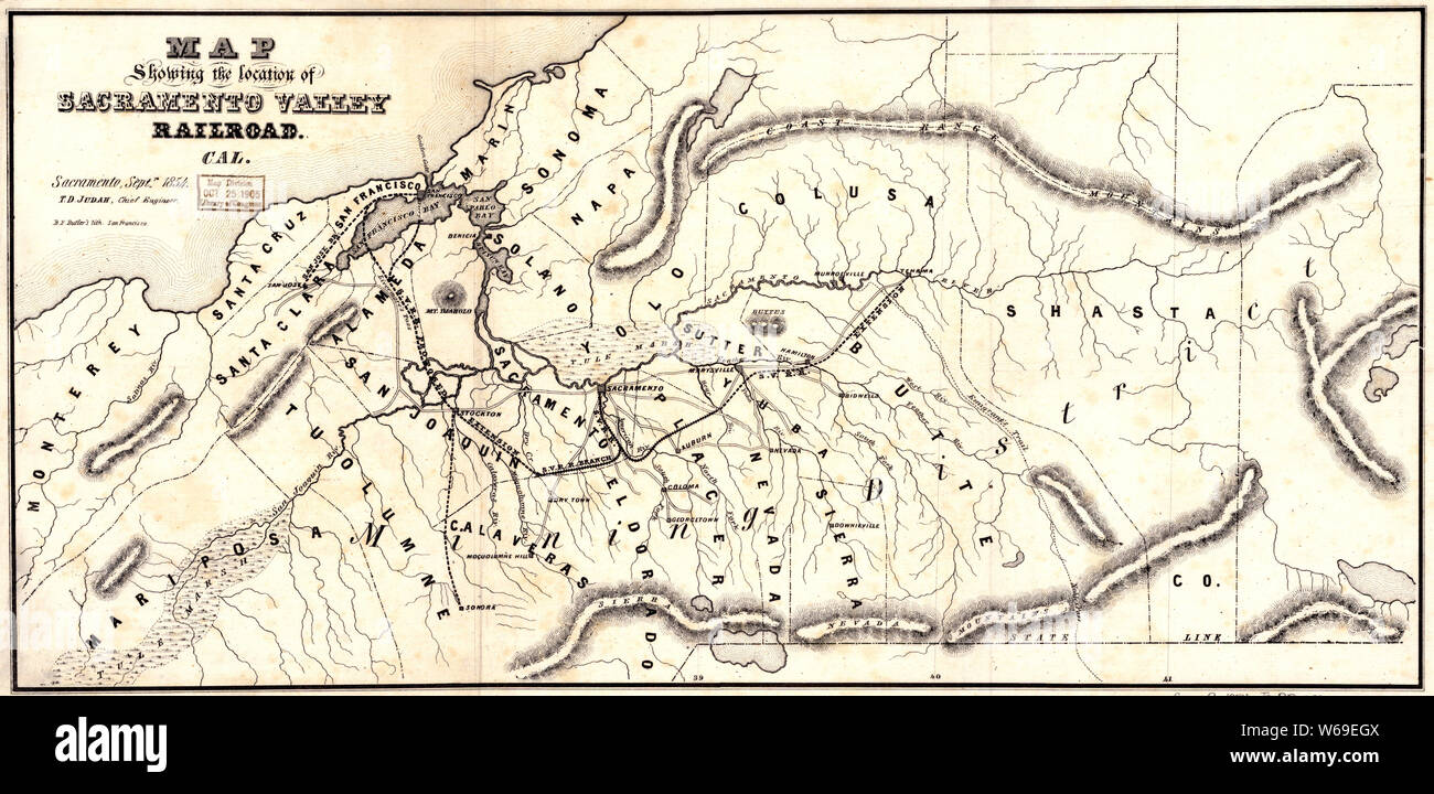 0376 Railroad Maps Map showing the location of Sacramento Valley ...