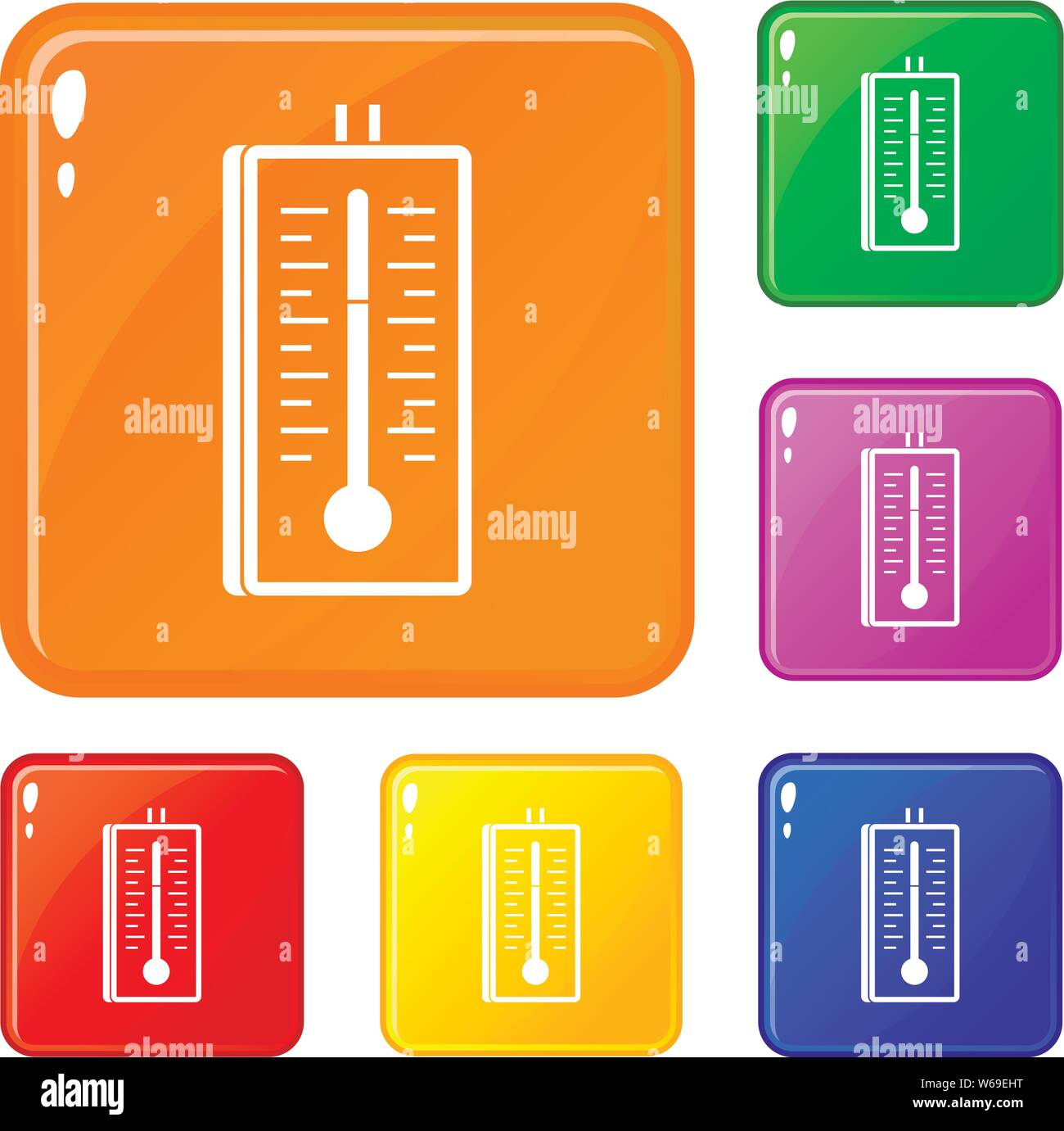Thermometer icons set vector color Stock Vector Image & Art - Alamy