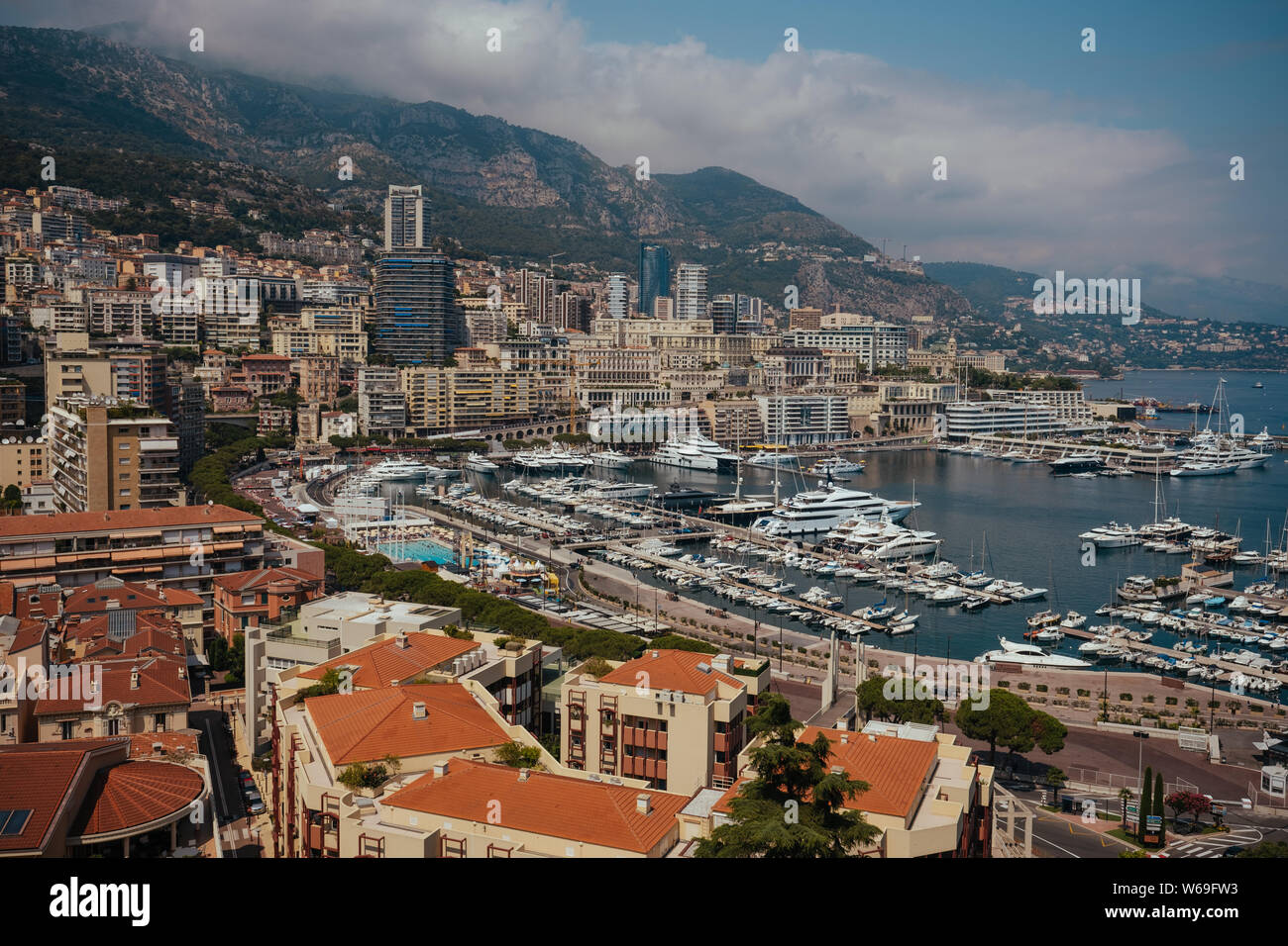 Yachts and ships in the port of Monaco pier pier boats sails and ...