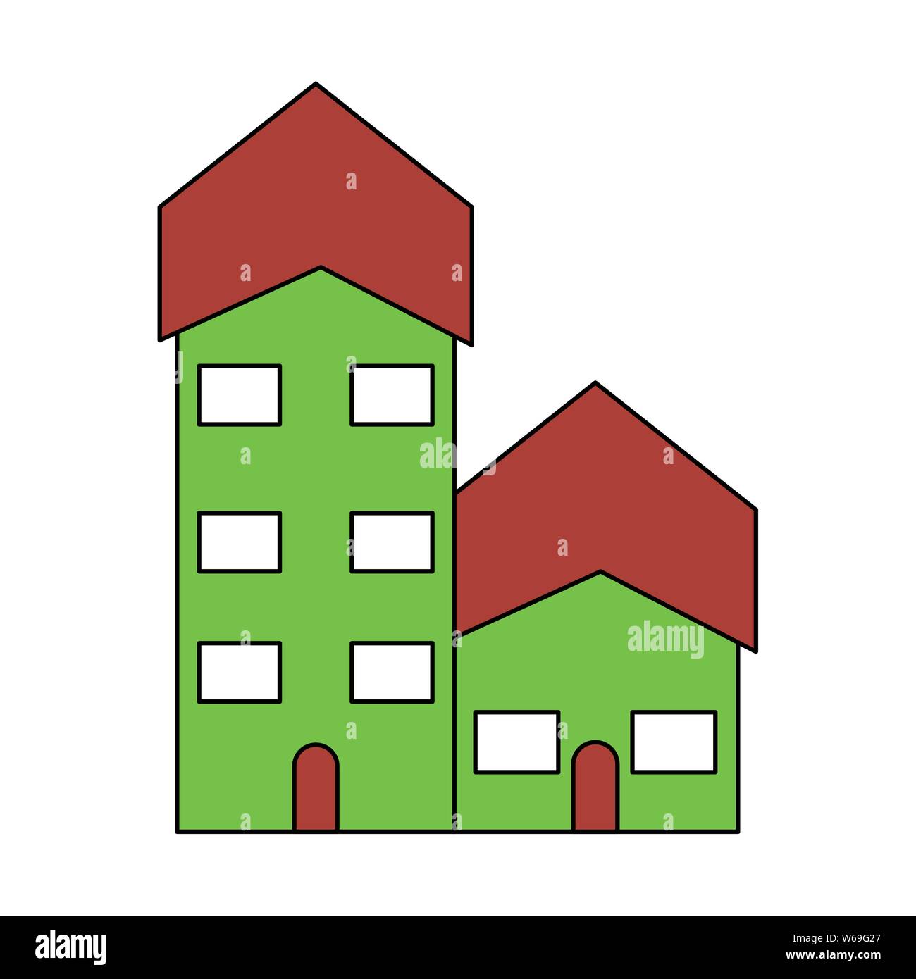 urban house residence home cartoon Stock Vector Image & Art - Alamy