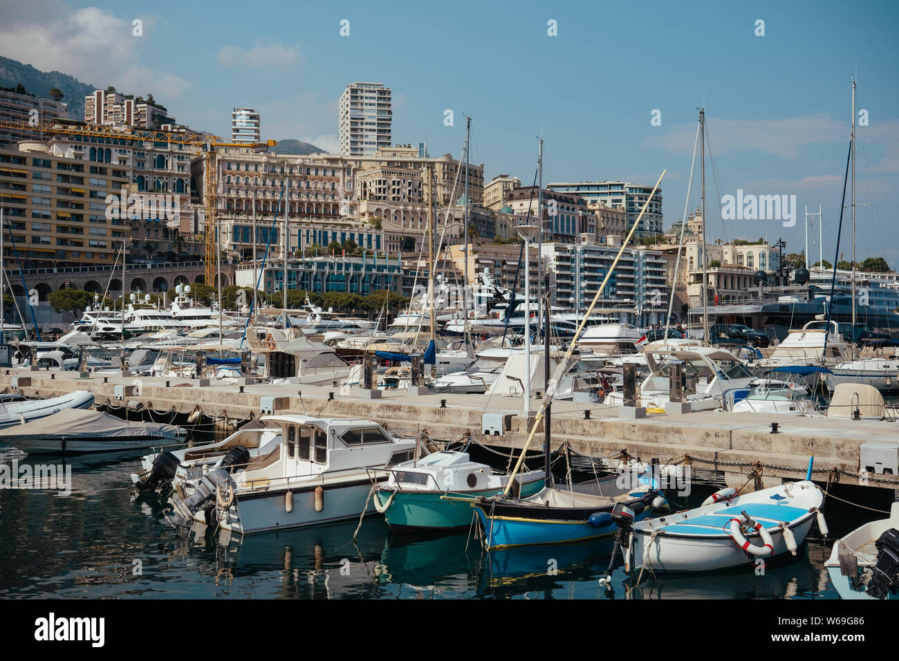Yachts and ships in the port of Monaco pier pier boats sails and ...