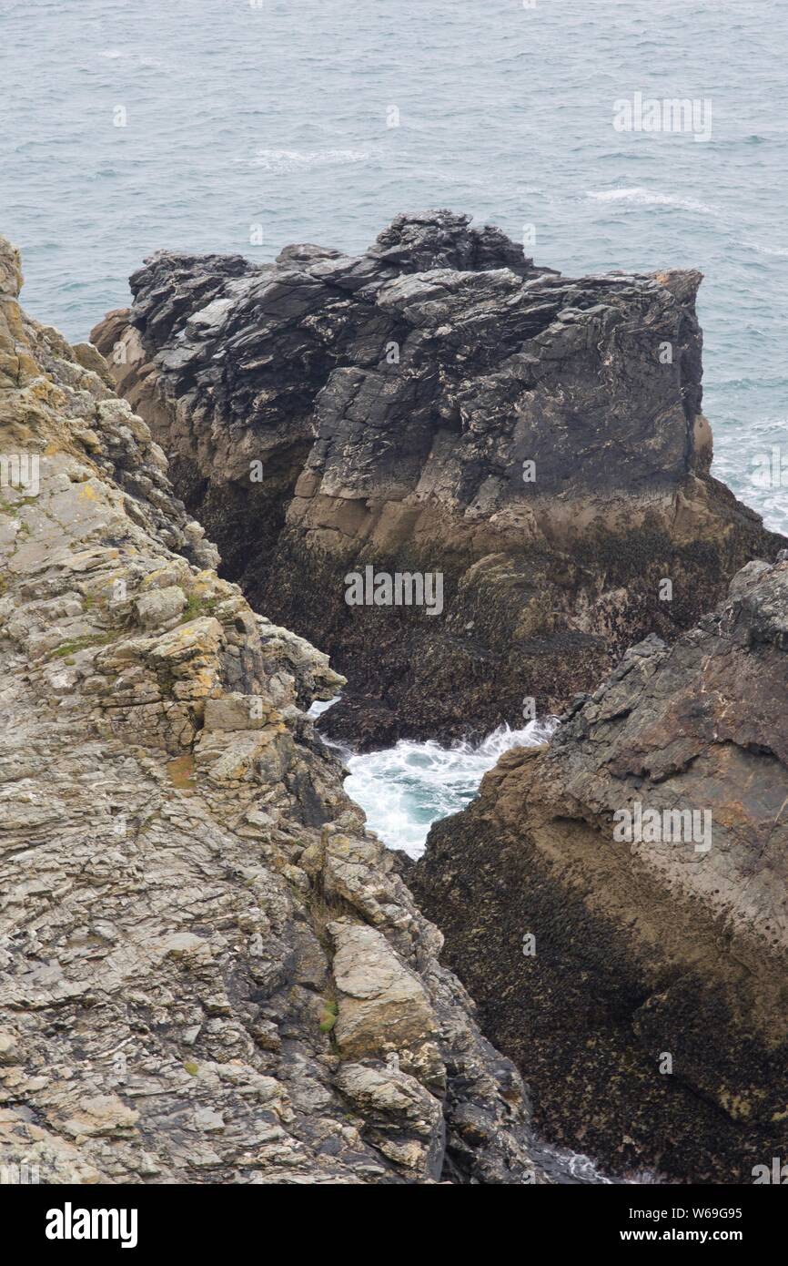 Cornish Metasedimentary Geology of the Rugged Sea Cliffs of St Agnes ...