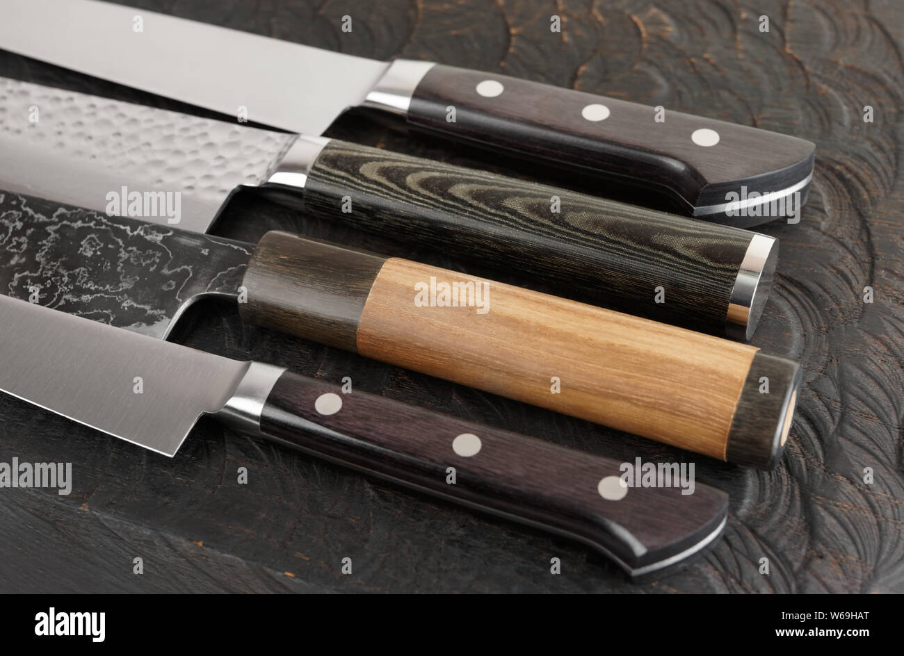 Four knife handles hi-res stock photography and images - Alamy