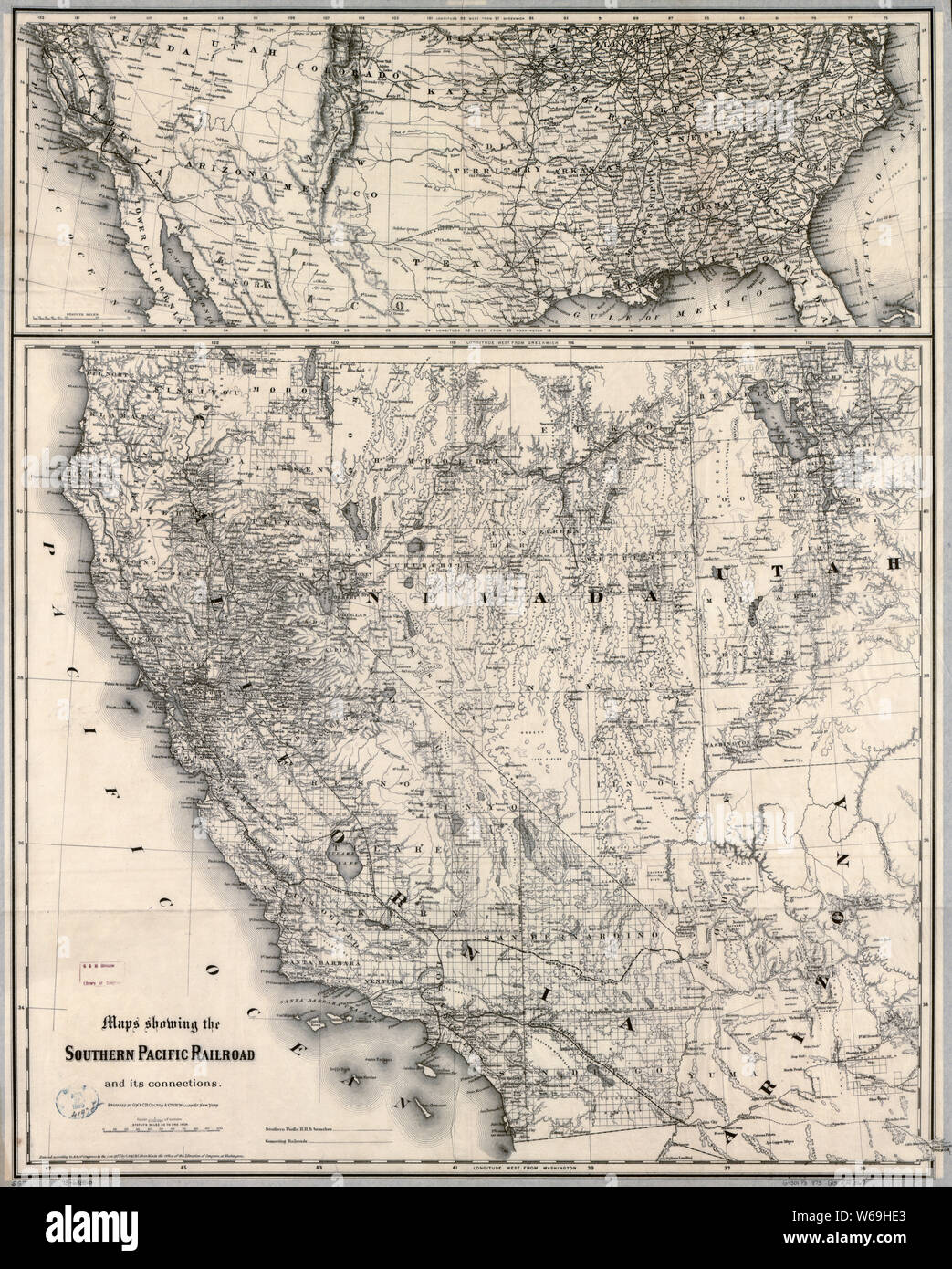 0390 Railroad Maps Maps showing the Southern Pacific Railroad and its ...