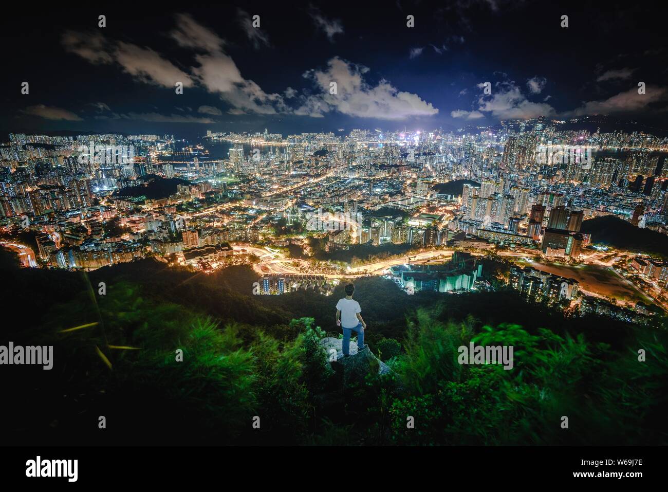 Beautiful shot of an urban city with modern architecture and amazing ...