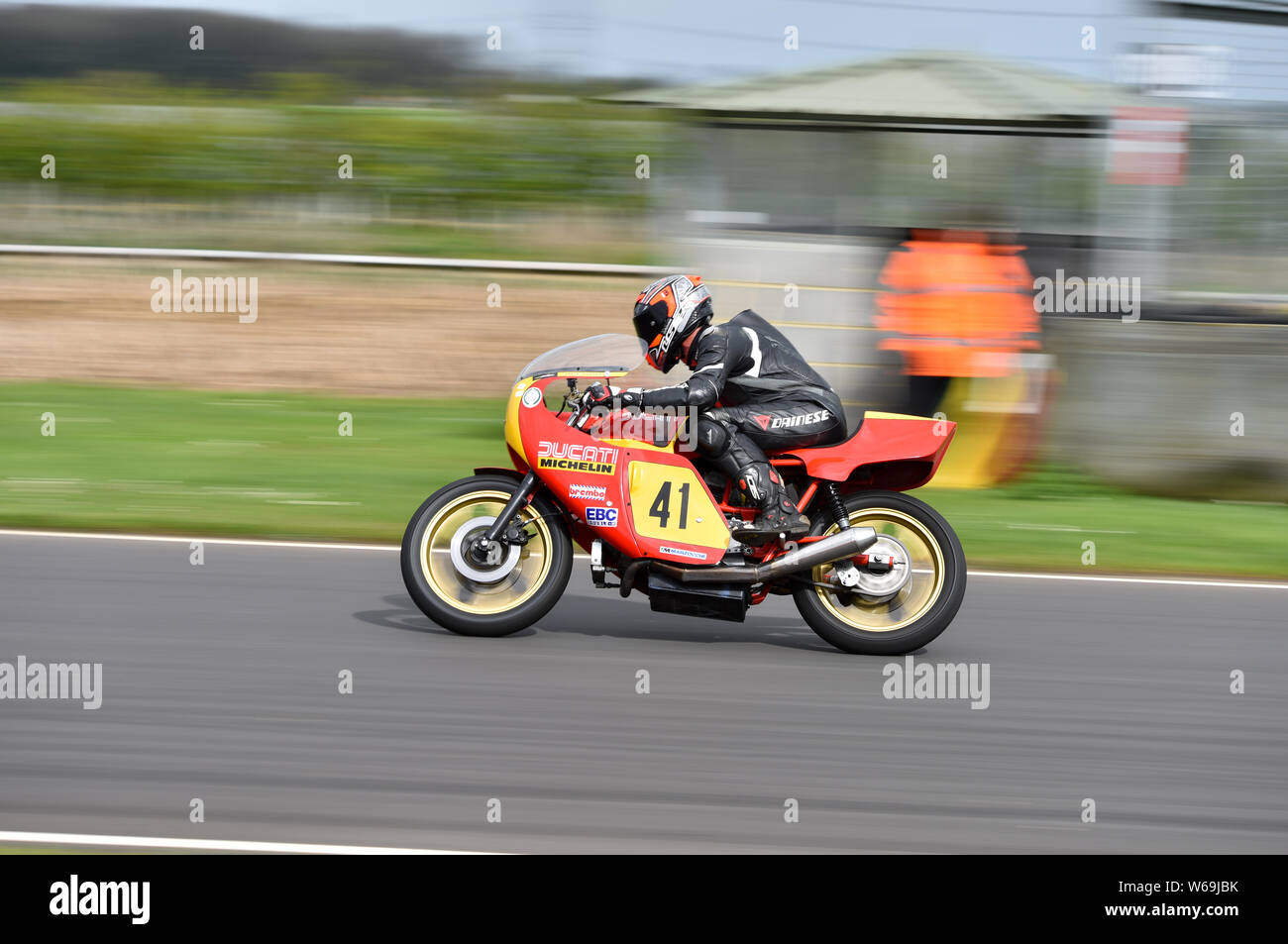 Bikes racing at Castle Combe Circuit UK Stock Photo - Alamy