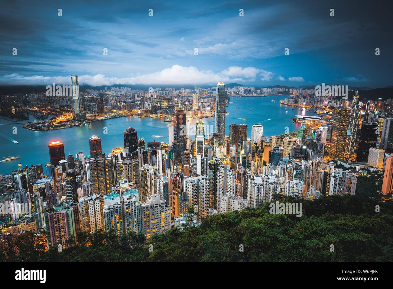 Beautiful shot of an urban city with modern architecture and amazing ...