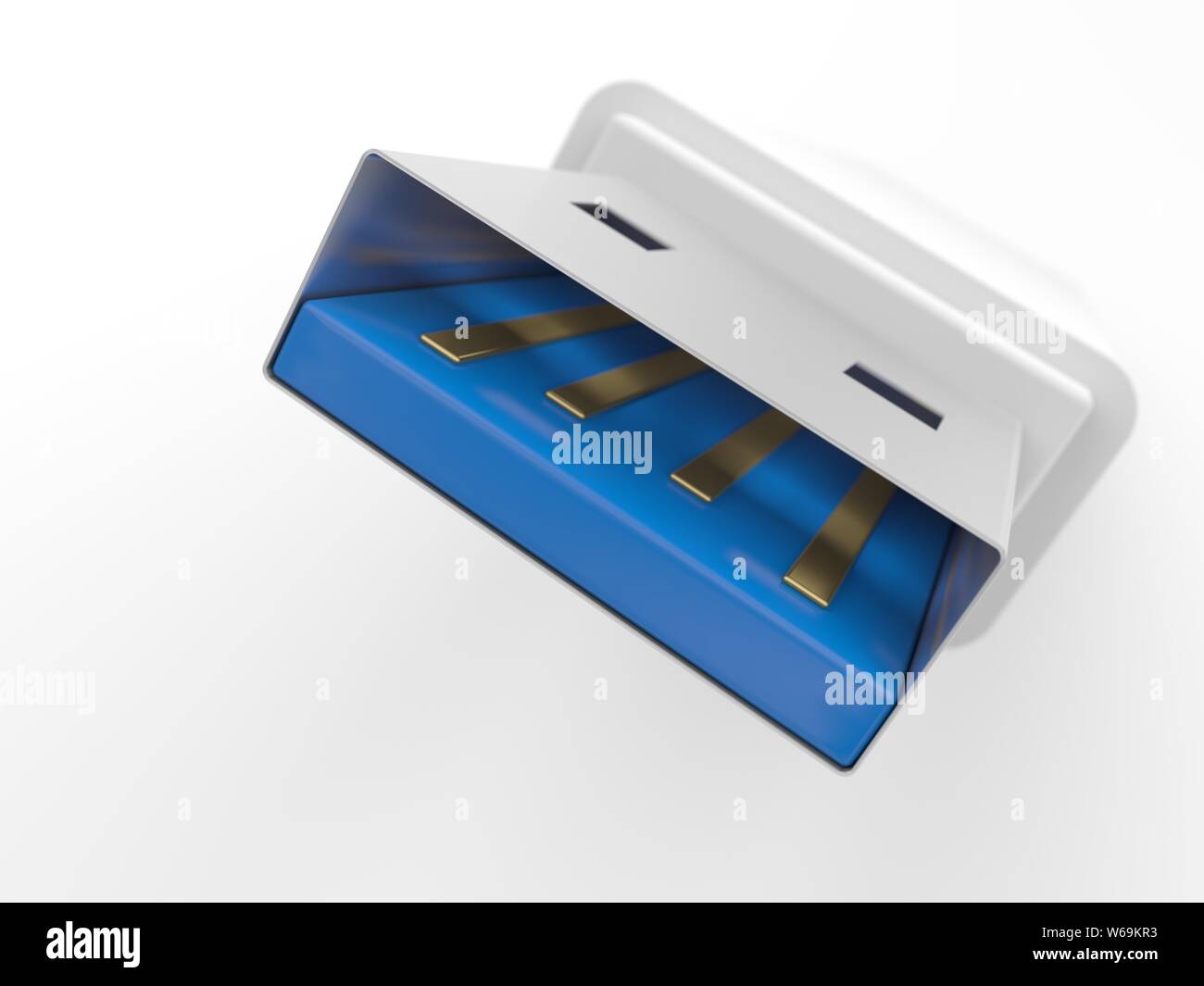 White USB flash drive isolated on white background Stock Photo - Alamy
