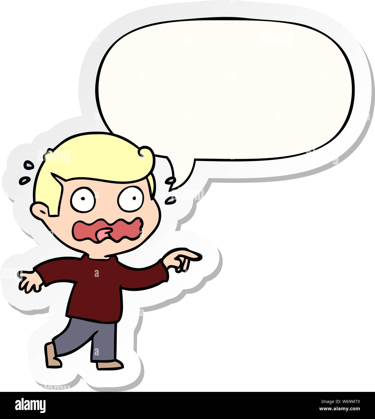 Cartoon boy pointing out hi-res stock photography and images - Alamy