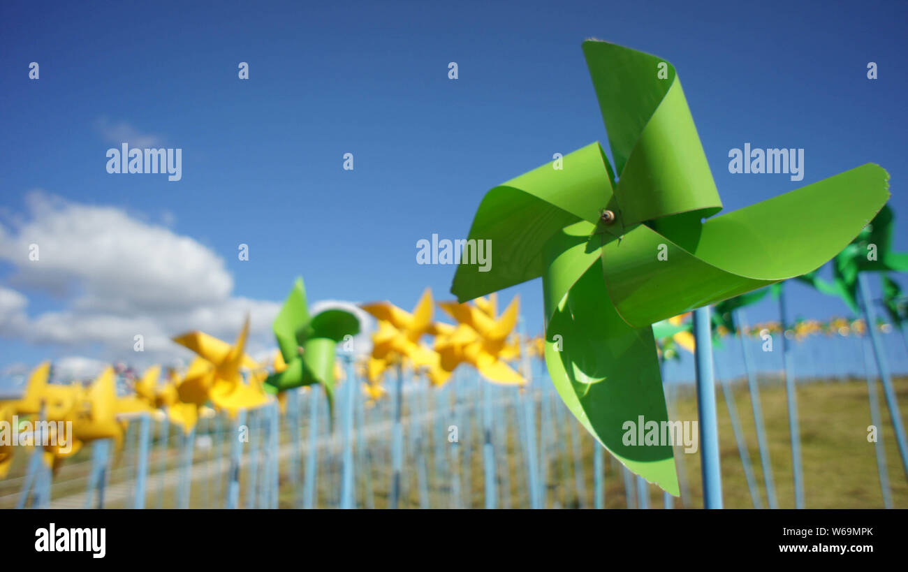 Pinwheels of Pyungwhanuri, the place for peace and union in Paju, Korea ...