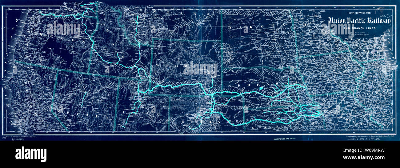 Map of the union pacific railroad hi-res stock photography and images ...