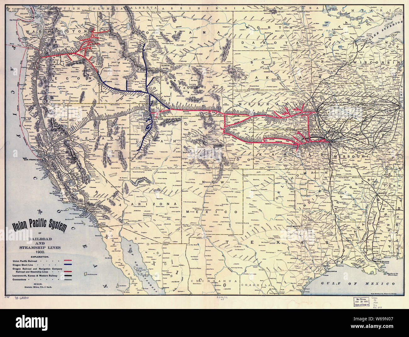 0409 Railroad Maps The Union Pacific system of railroad and steamship ...
