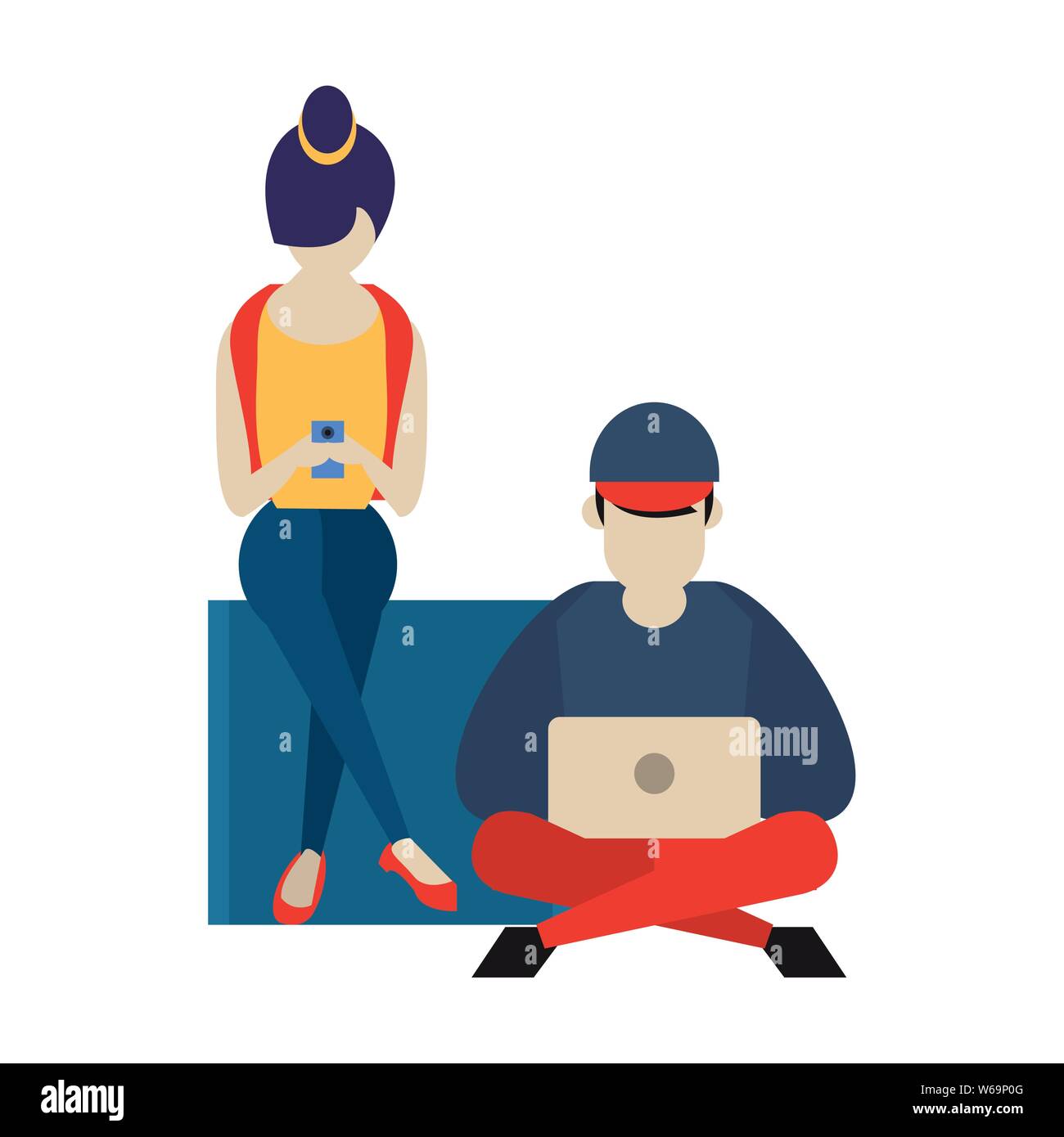 social media network chatting cartoon Stock Vector Image & Art - Alamy