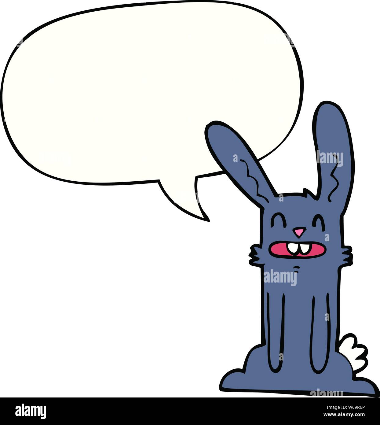 Cartoon illustration rabbit talking Cut Out Stock Images & Pictures - Alamy