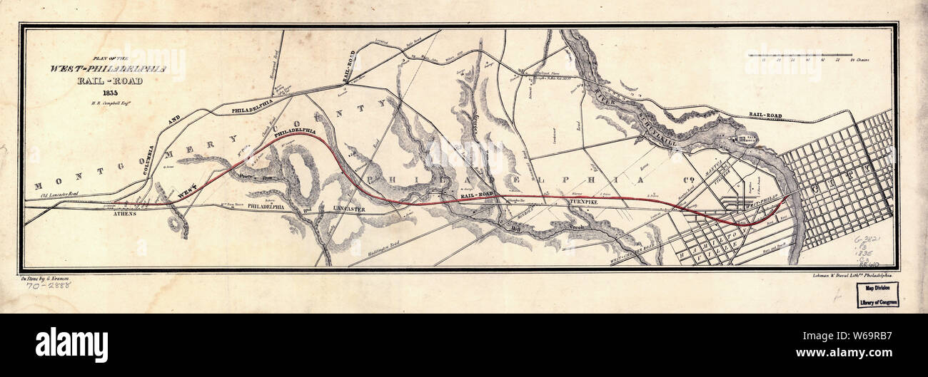 Philadelphia road map hi-res stock photography and images - Alamy