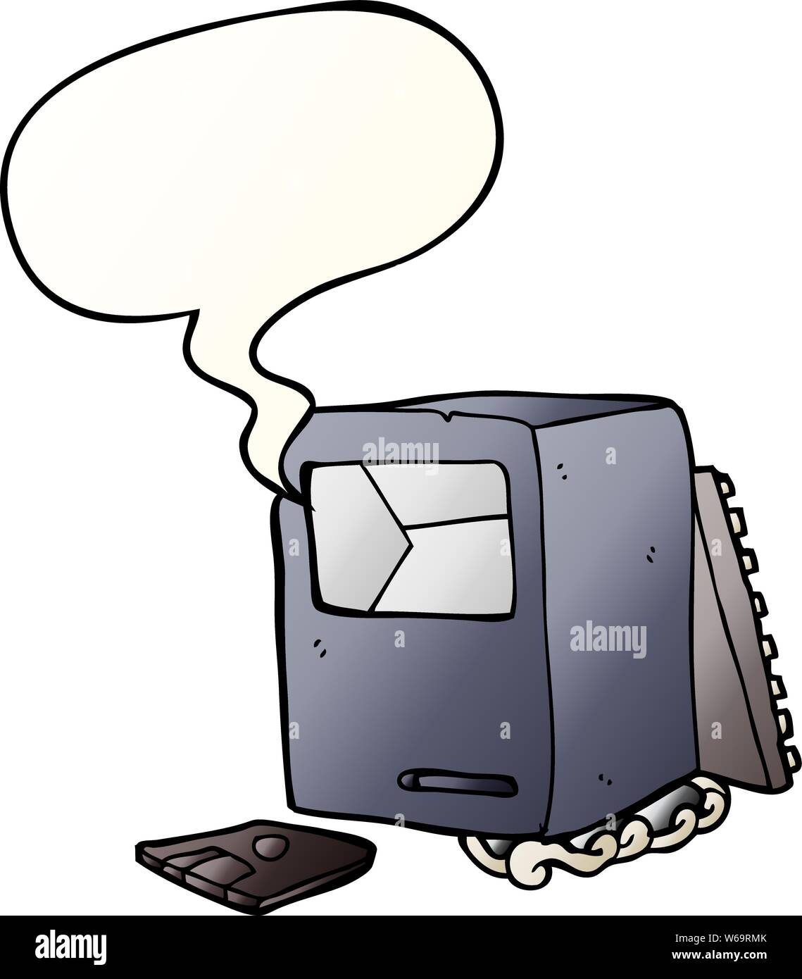 Freehand drawn cartoon broken computer hi-res stock photography and ...