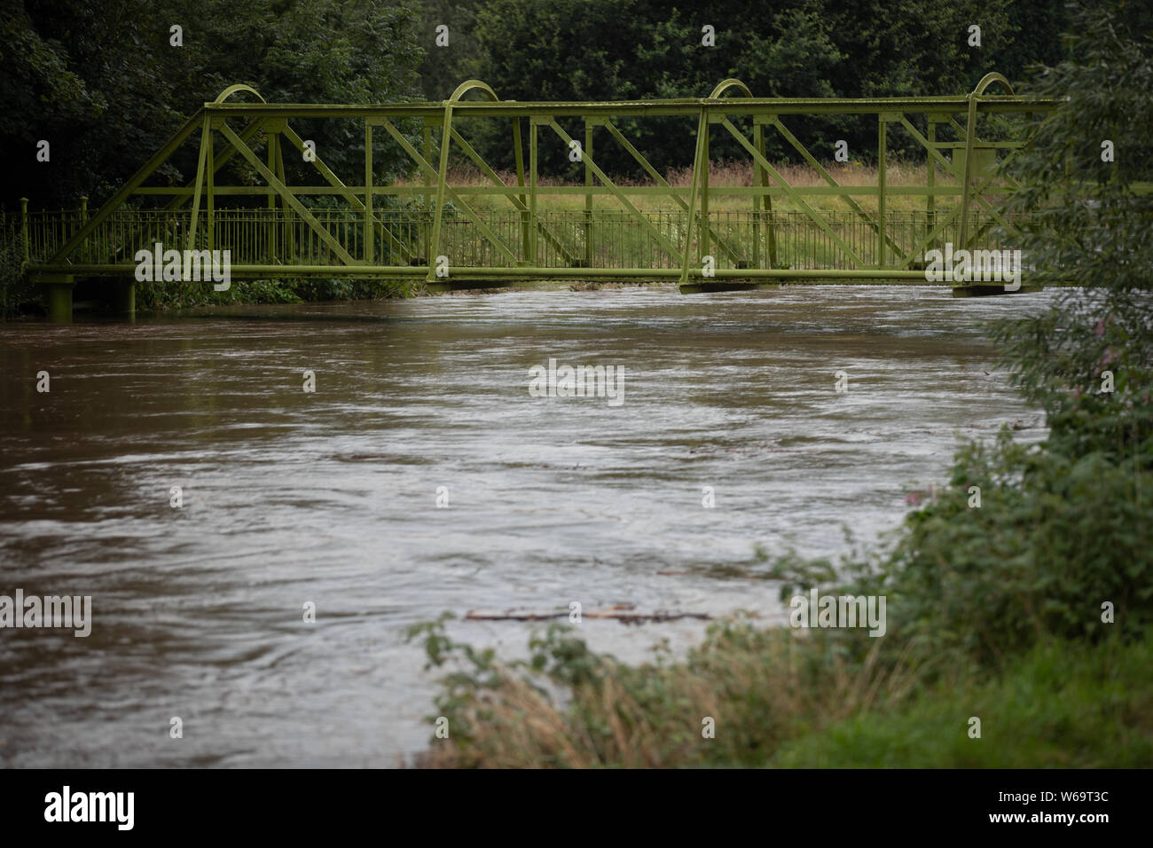 Manchester, UK, 31 Jul 2019. The River Mersey flows through Manchester ...