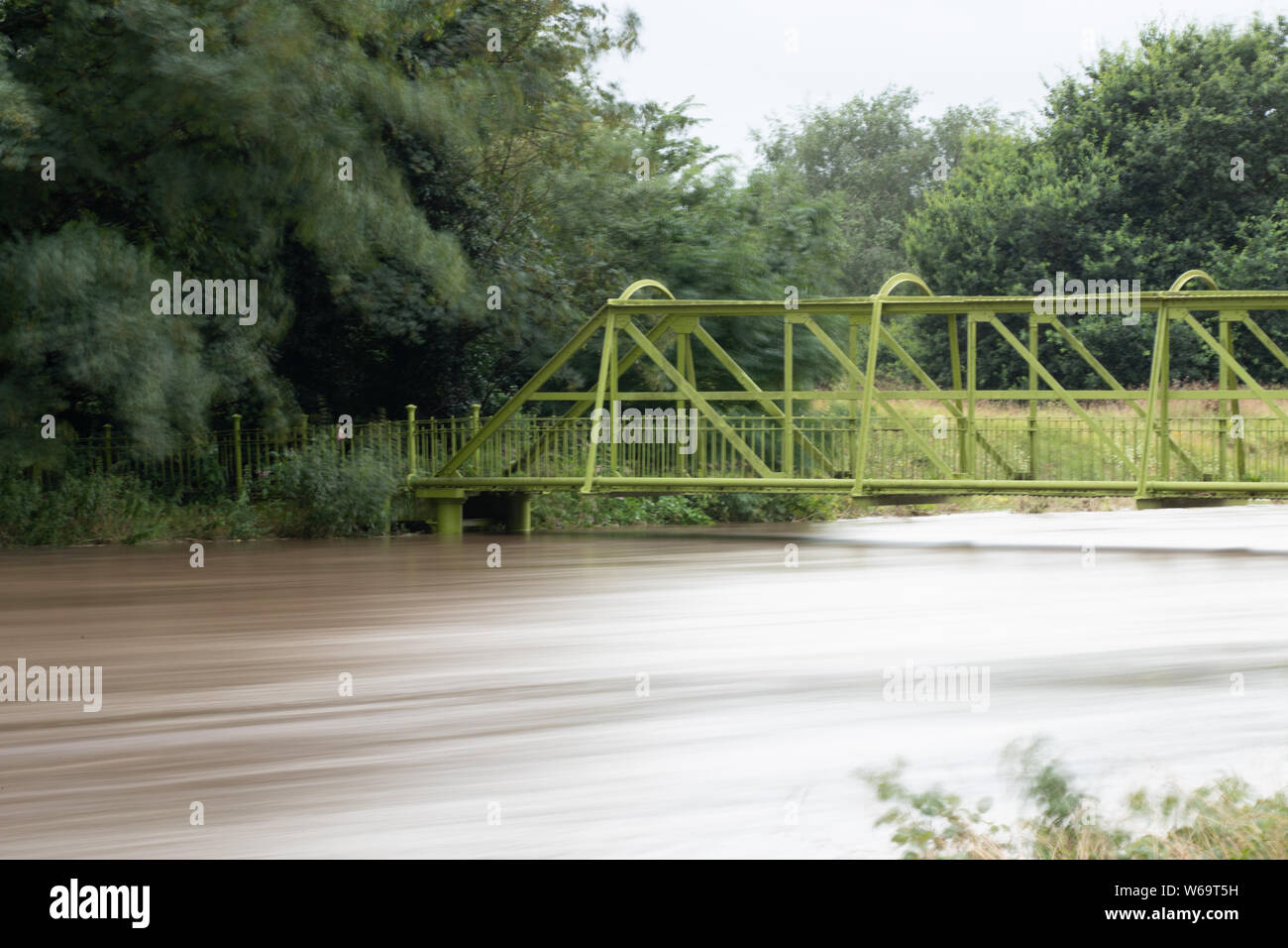 Manchester, UK, 31 Jul 2019. The River Mersey flows through Manchester ...