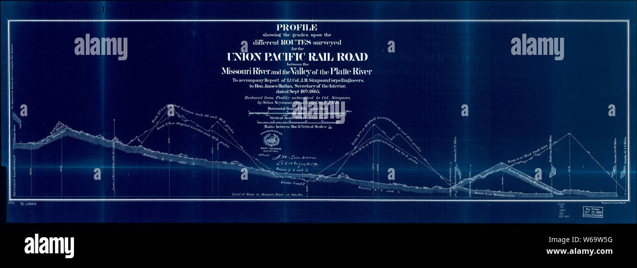 Map of the union pacific railroad hi-res stock photography and images ...