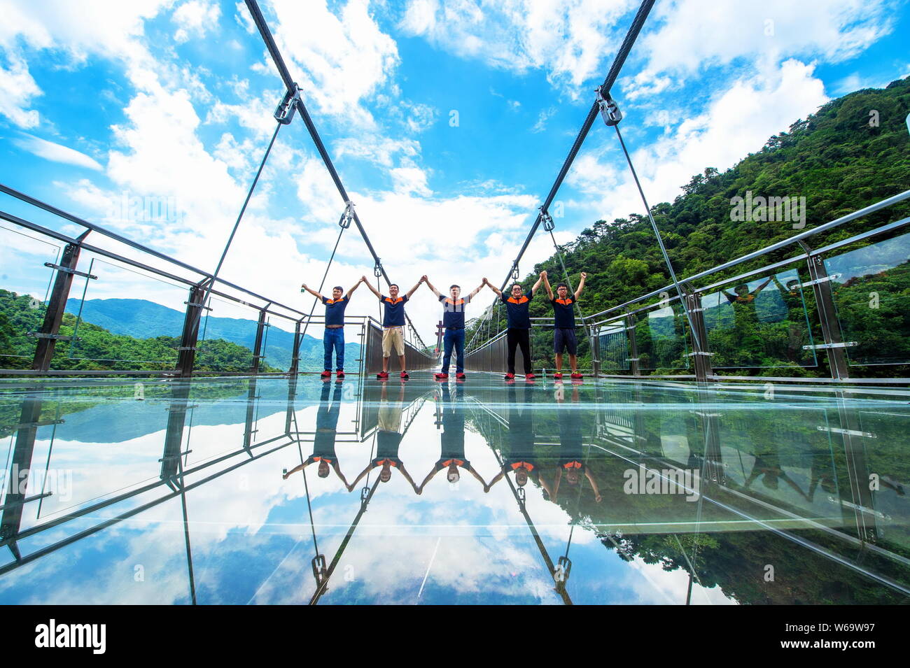 Gulongxia glass bridge hi-res stock photography and images - Alamy