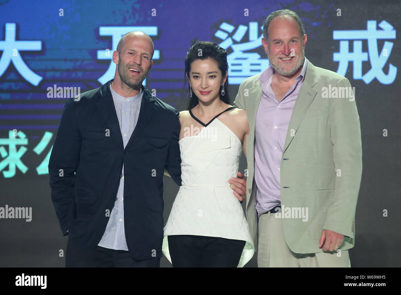 (From left) English actor Jason Statham, Chinese actress Li Bingbing ...