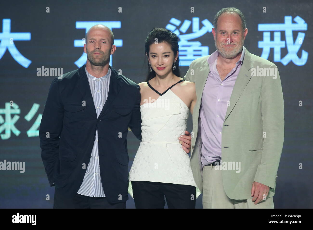 (From left) English actor Jason Statham, Chinese actress Li Bingbing ...