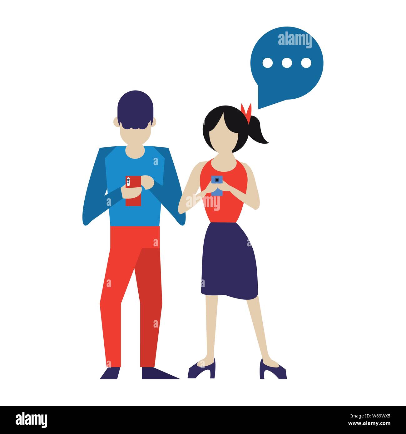 social media network chatting cartoon Stock Vector Image & Art - Alamy