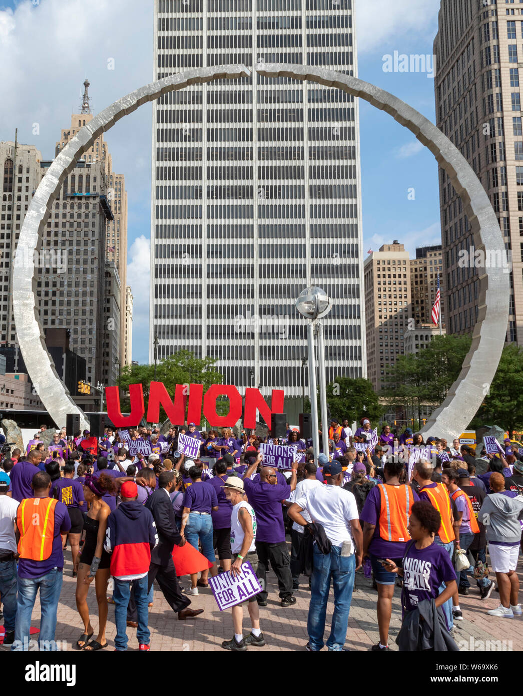 Detroit, Michigan - Security guards at downtown buildings owned by ...