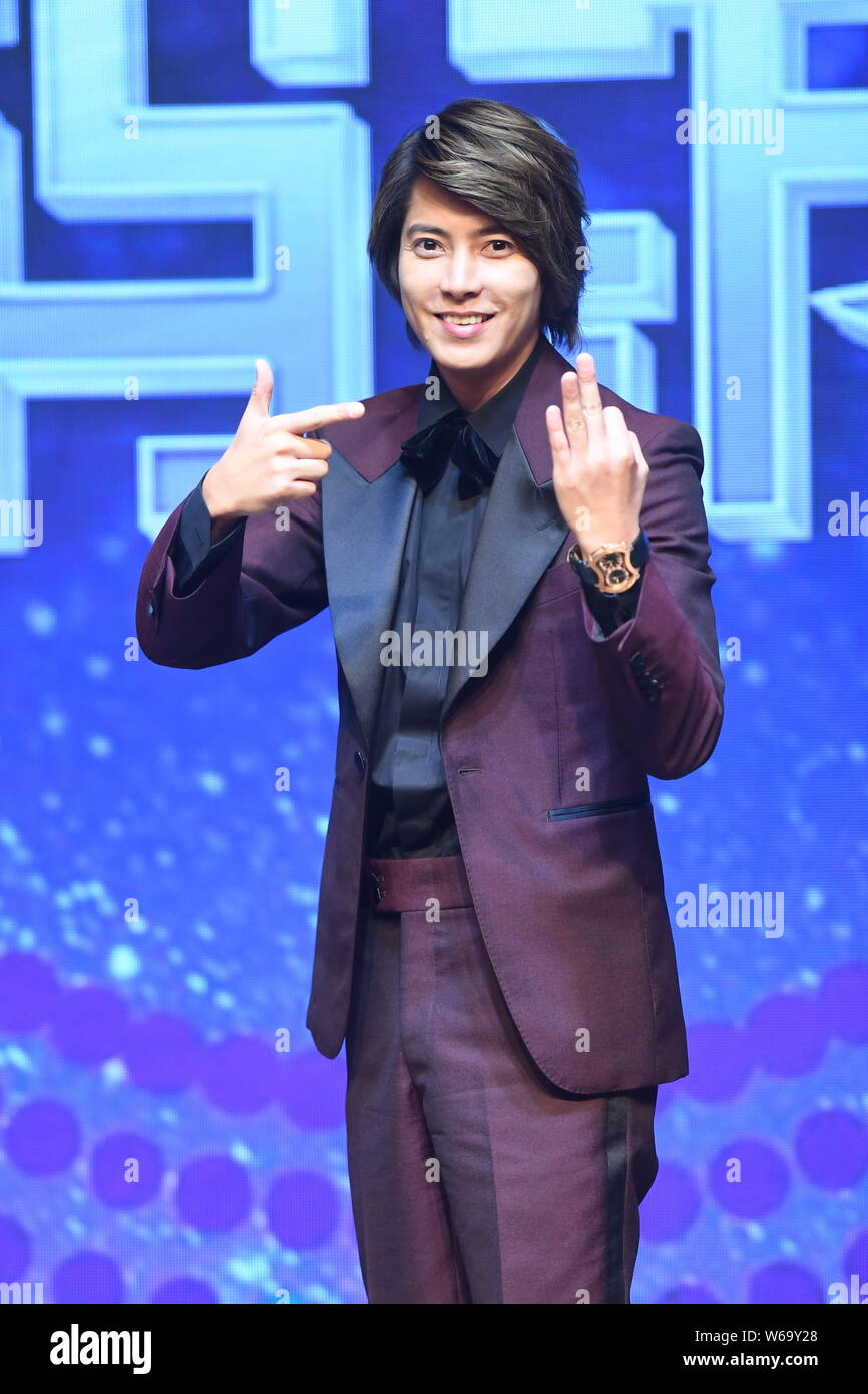 Japanese actor and singer Tomohisa Yamashita, also widely known as Yamapi, attends a press ...