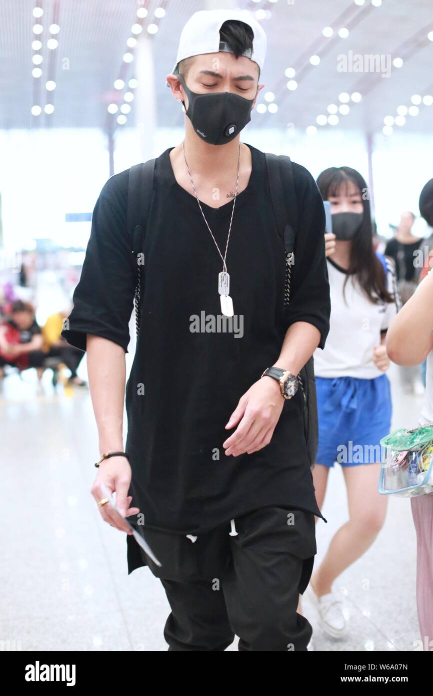 Taiwanese actor and singer Kai Ko is pictured at the Beijing Capital ...